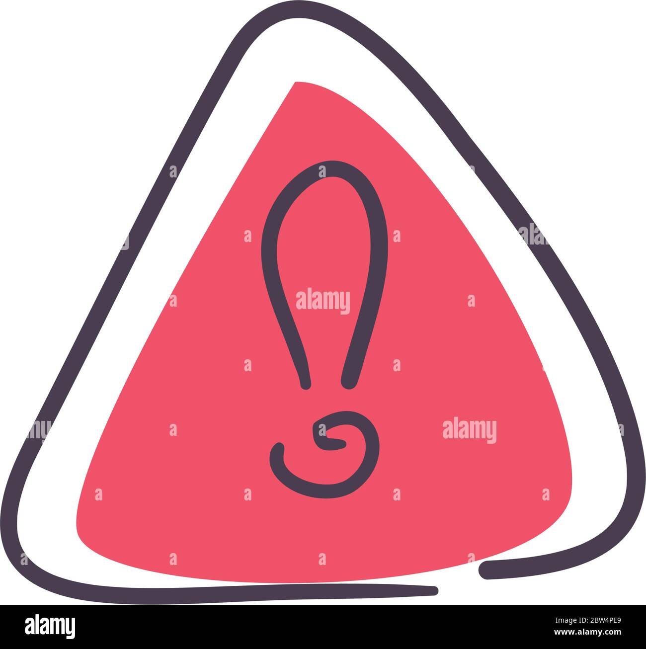 Exclamation mark inside warning triangle fill style icon design, Alarm ...