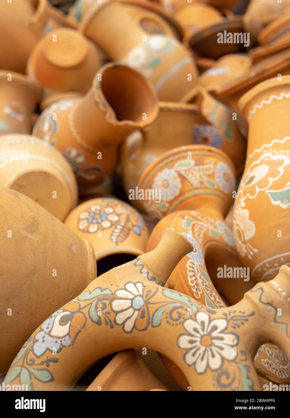 Traditional Ukrainian pottery with patterns and ornament. Ukrainian ...
