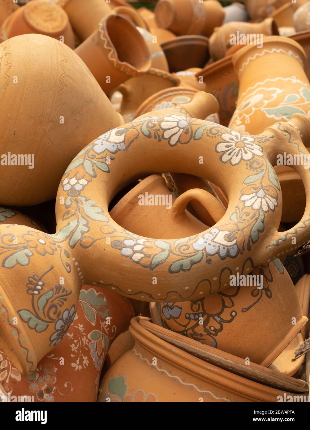 Traditional Ukrainian pottery with patterns and ornament. Ukrainian ...