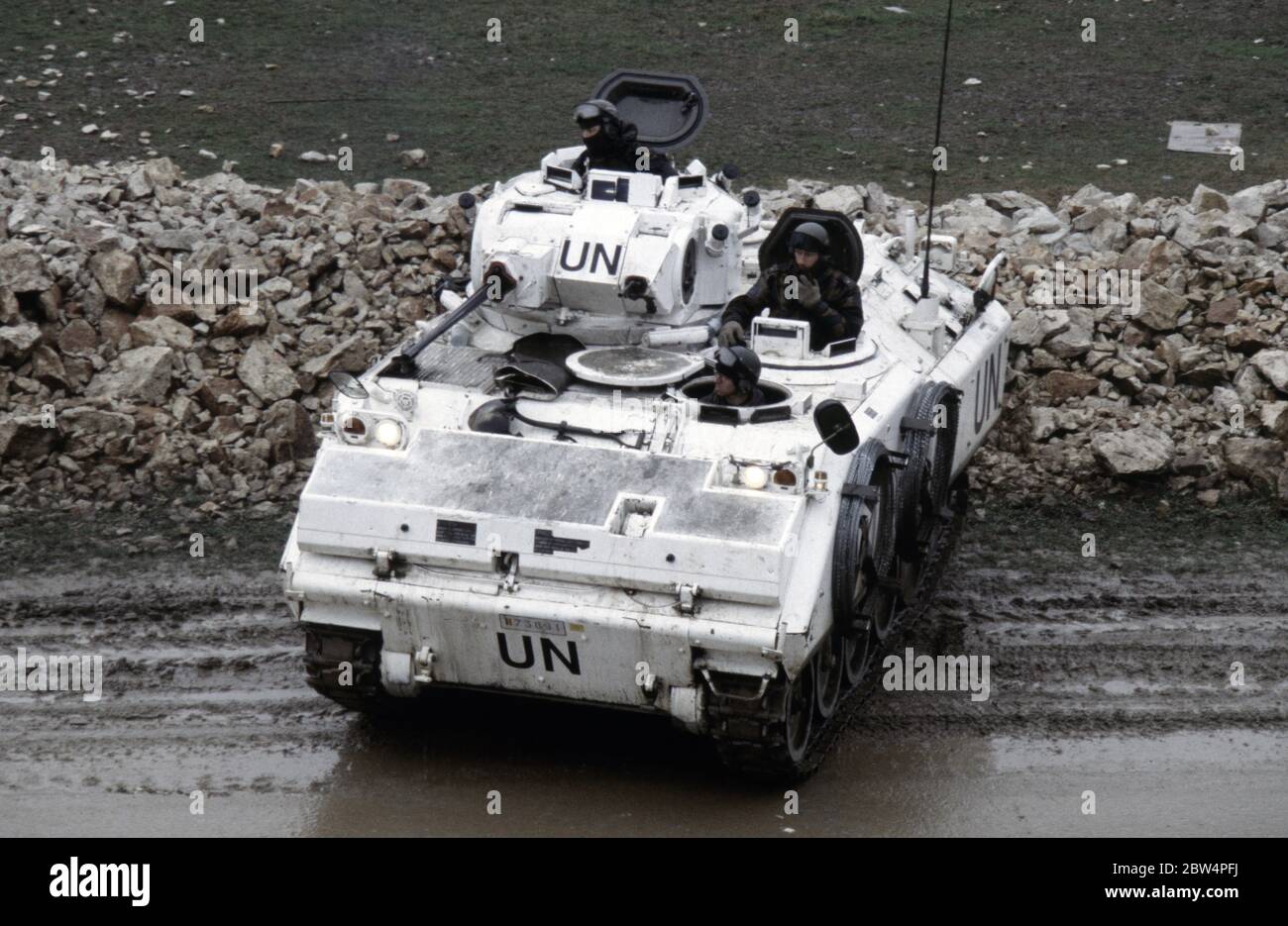 4th March 1994 During the war in Bosnia: a Belgian Army United Defense ...