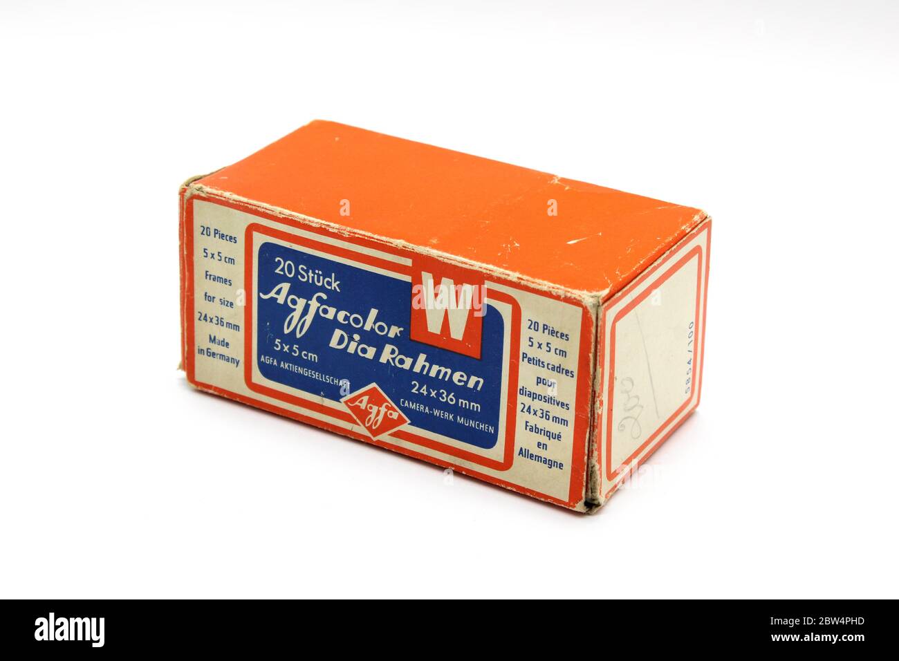 Old Agfa color slides box, isolated on a white background Stock Photo ...
