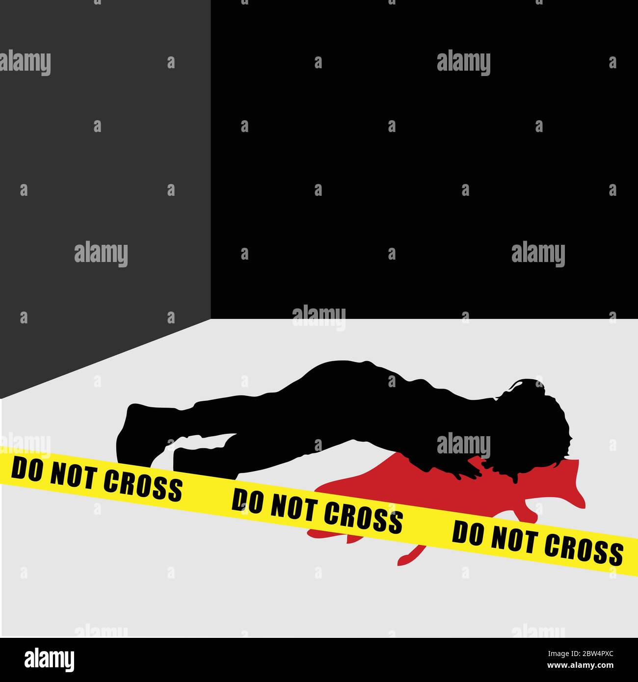 child silhouette murder violence illustration Stock Vector Image & Art ...