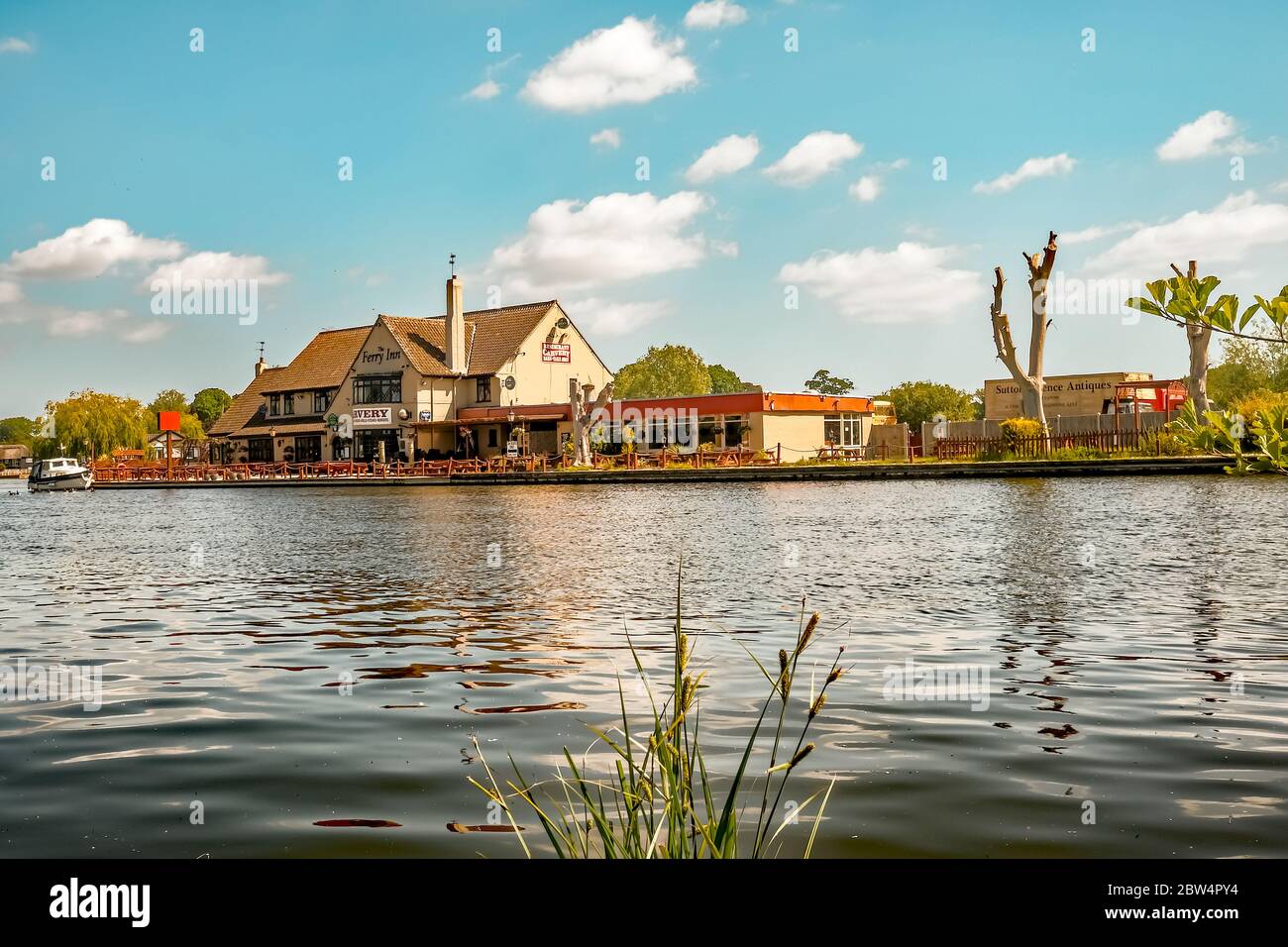 11 View across the River Bure towards the Ferry pub in the Norfolk ...