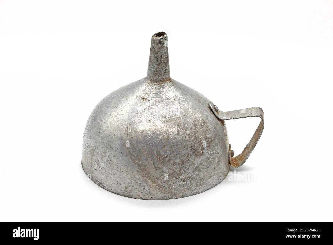 Old funnel, isolated on a white background Stock Photo - Alamy