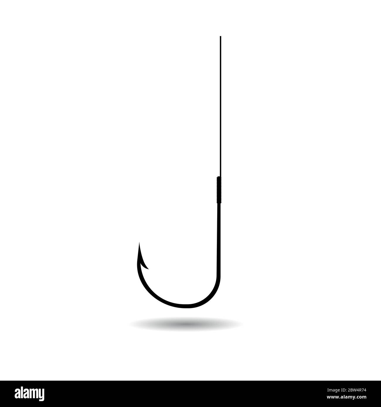 hook icon and fishing hook vector on white background Stock Vector ...
