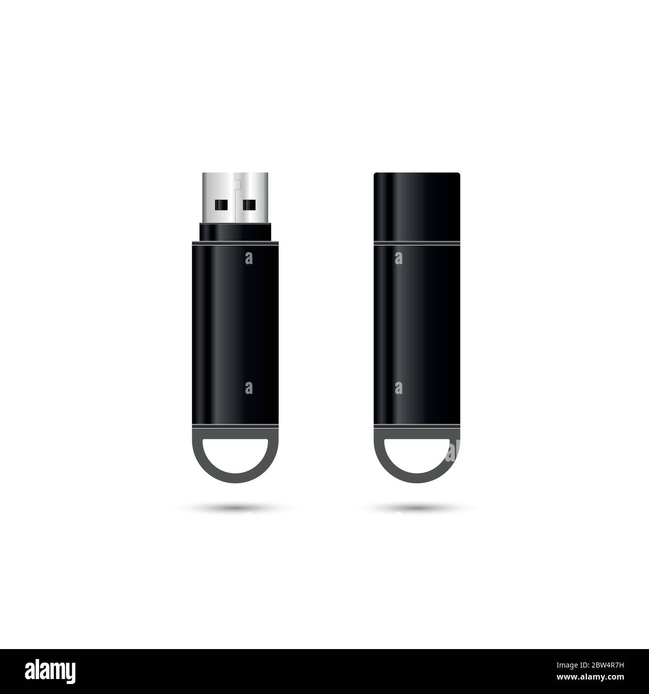 usb flash drive vector illustration in black color Stock Vector Image ...