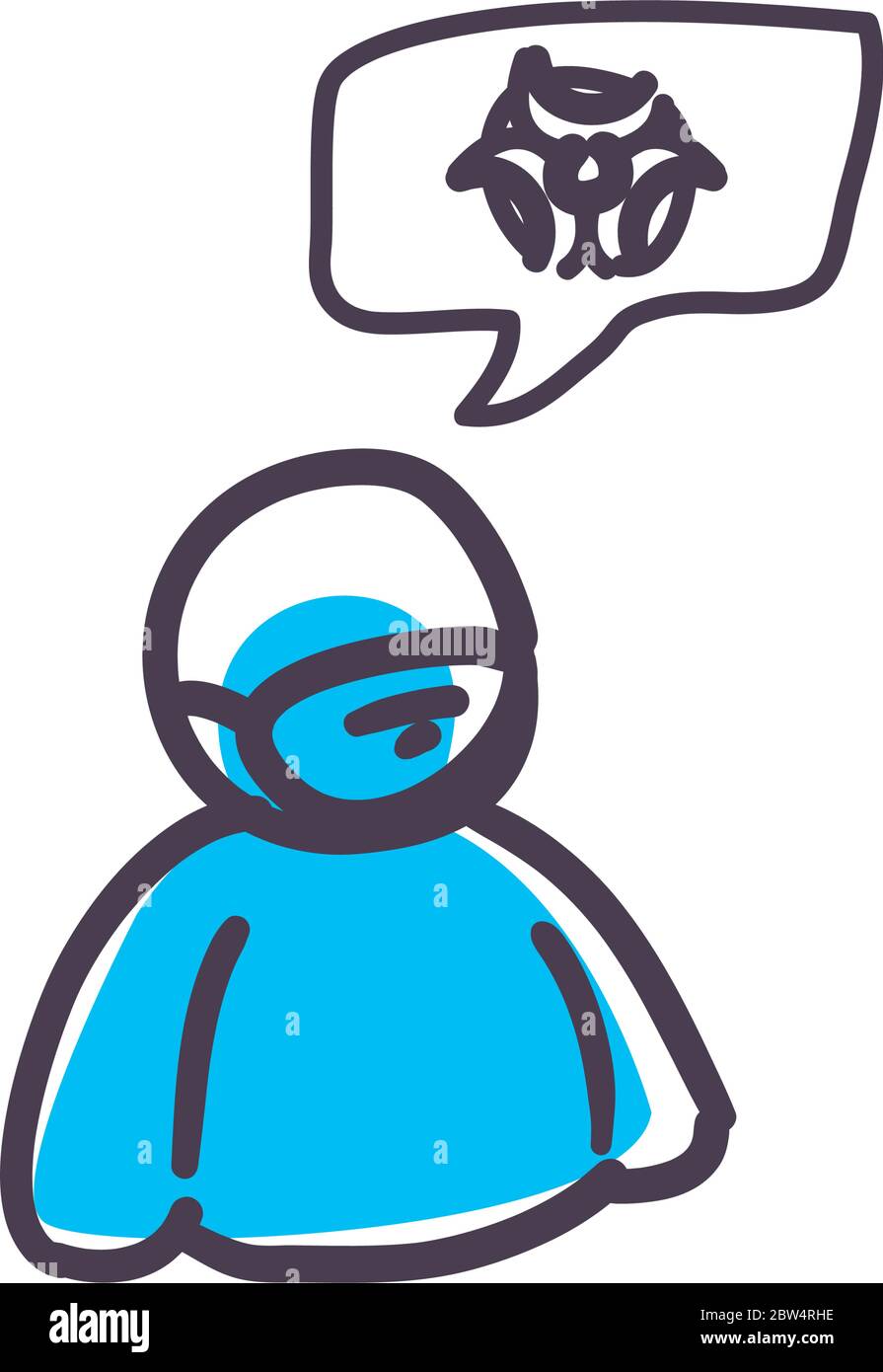 avatar with biohazard fill style icon design of Medical care and covid ...