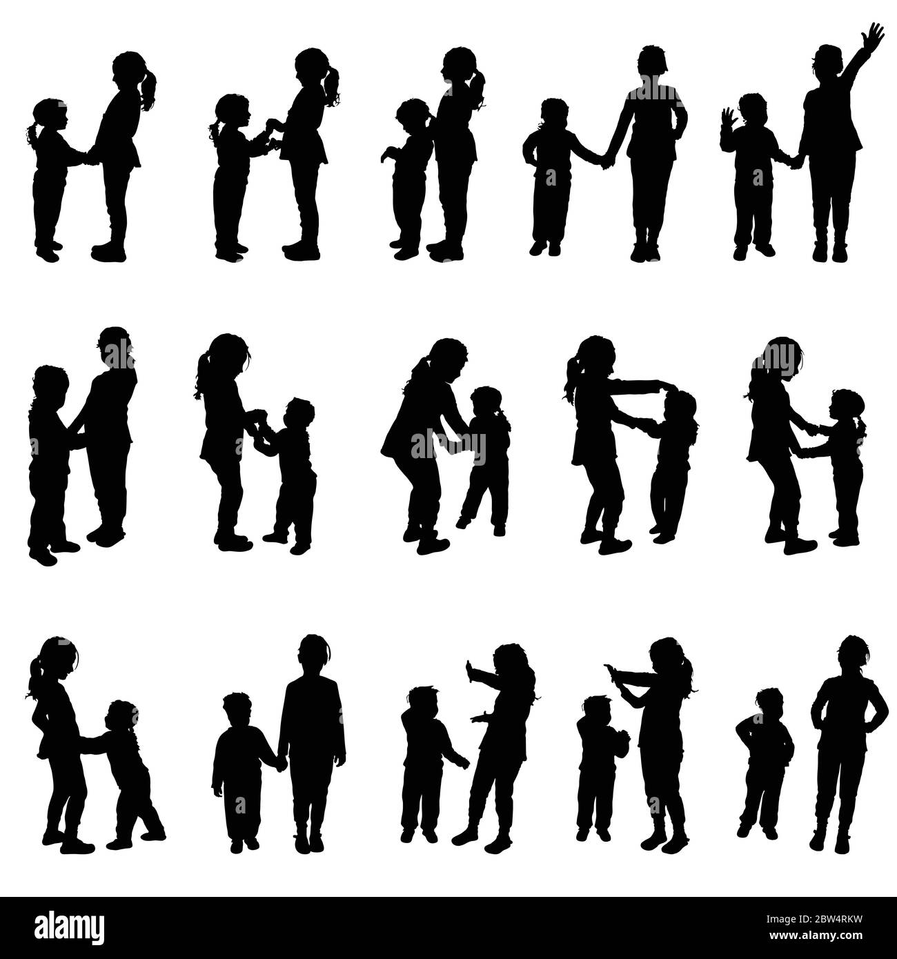 Sister And Brother Playing Stock Vector Images - Alamy