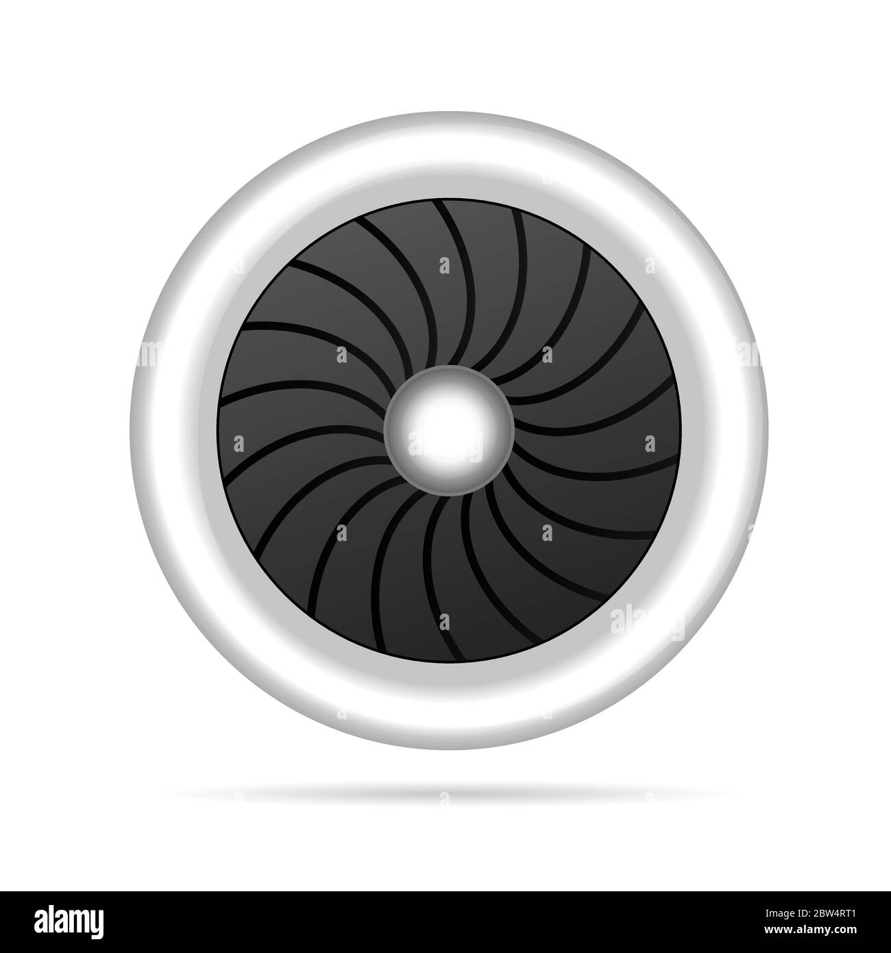 airplane engine single illustration on white background Stock Vector ...