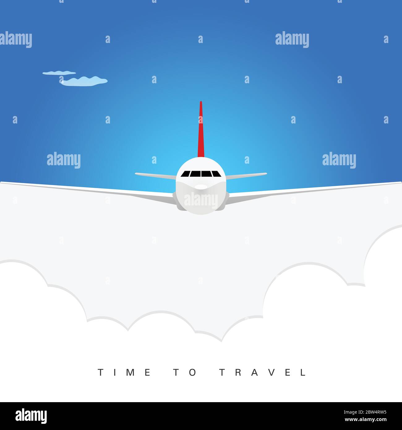airplane poster background illustration and time to travel message ...