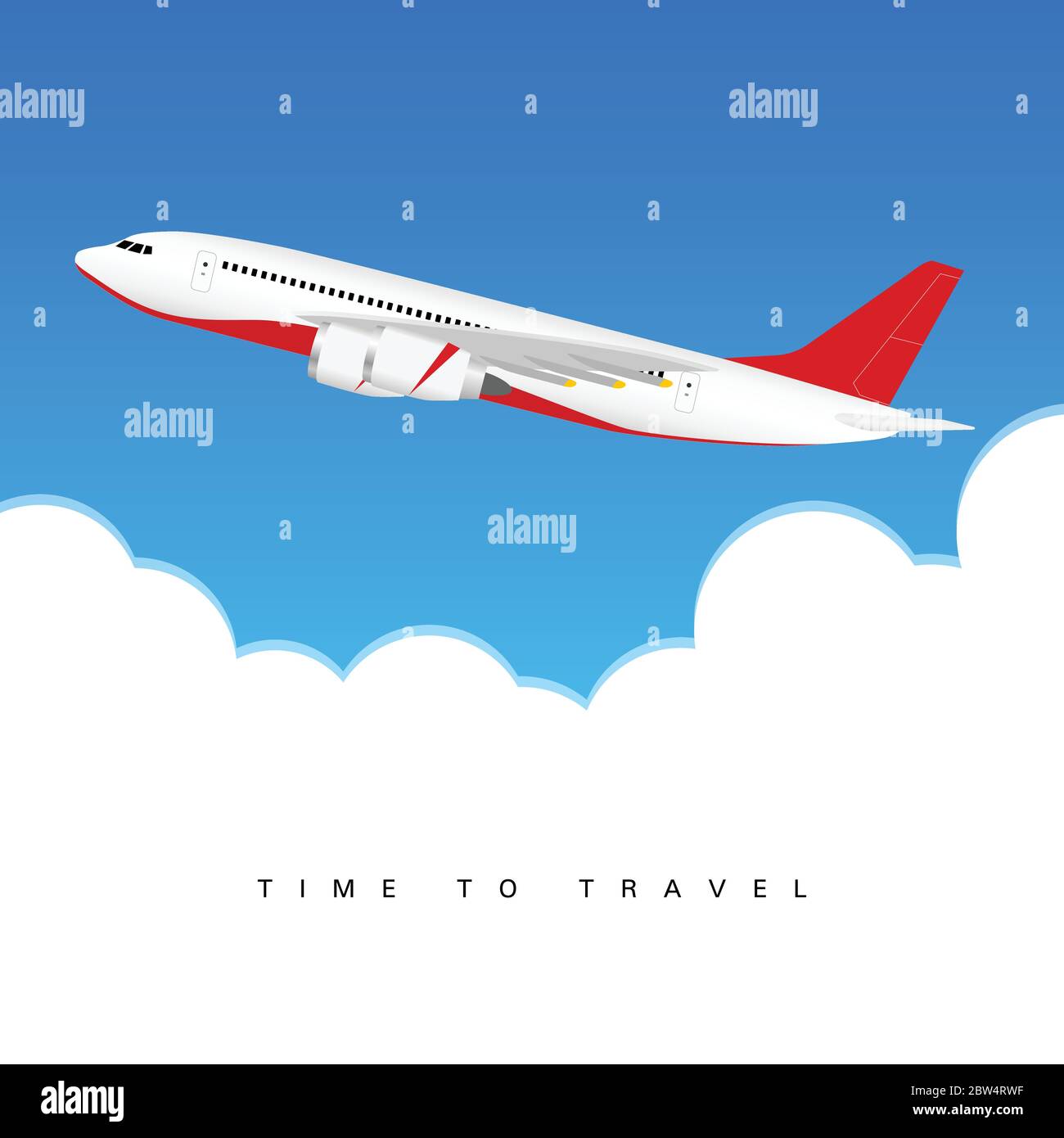 Airplane above Stock Vector Images - Alamy