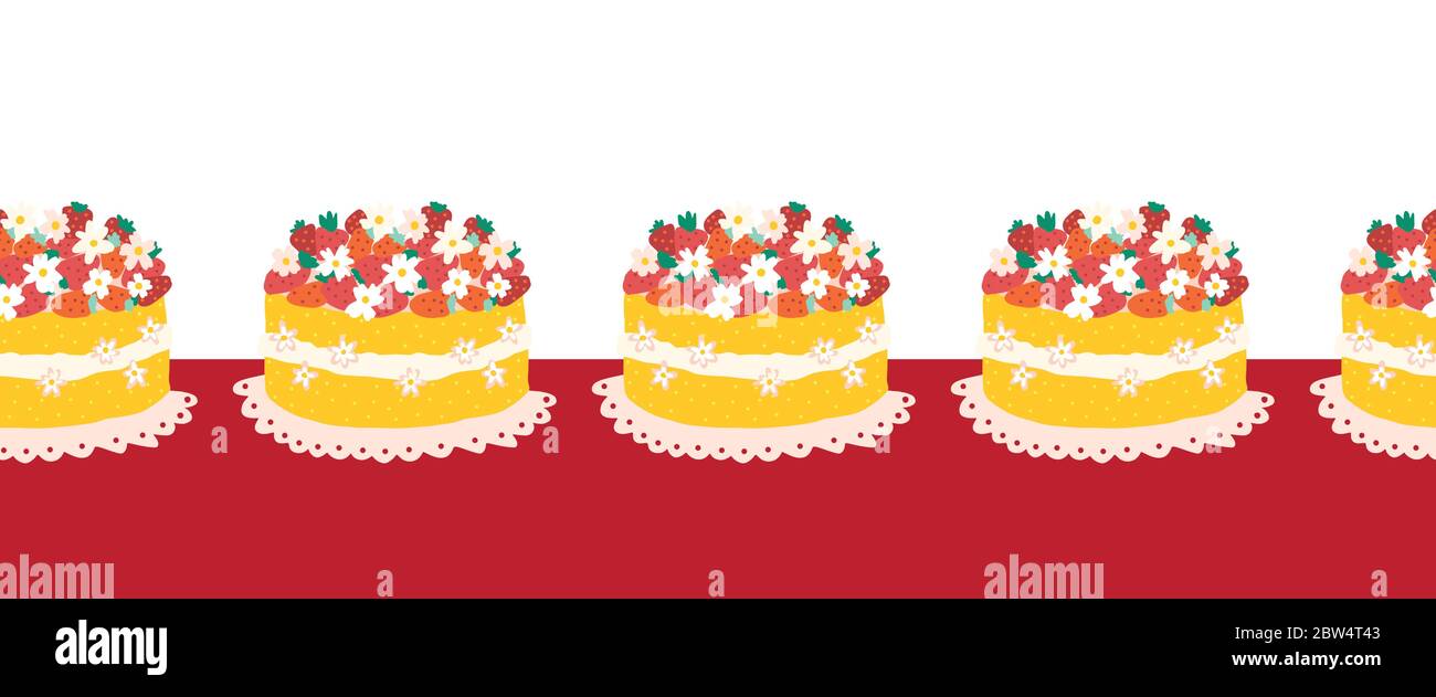 Border design cake illustration hi-res stock photography and images - Alamy