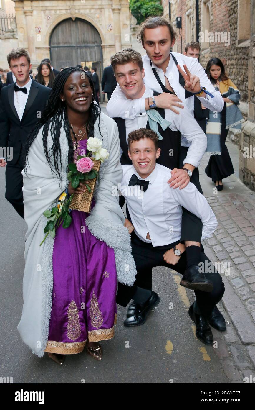 Drunk students at the 2019 Cambridge University May Ball Stock Photo ...