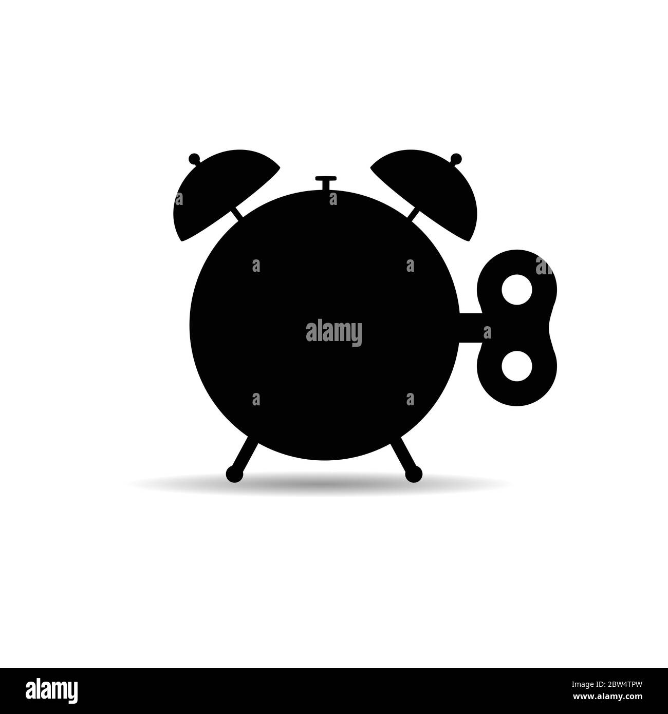 clock on winding illustration in black color Stock Vector Image & Art ...
