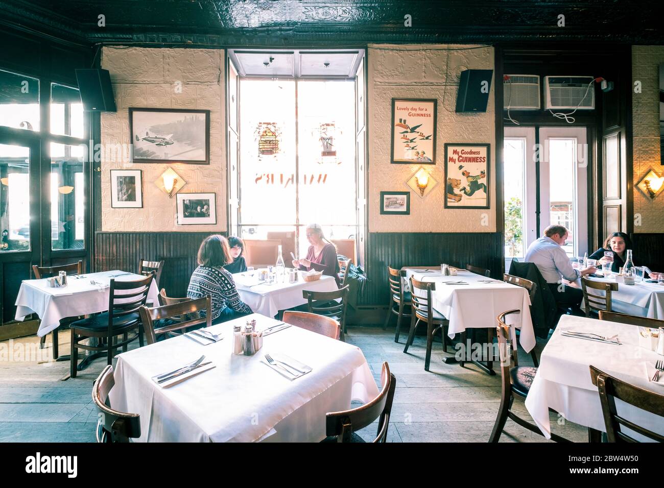 Interior of pub, for drinking and socializing, New York, NY Stock Photo ...