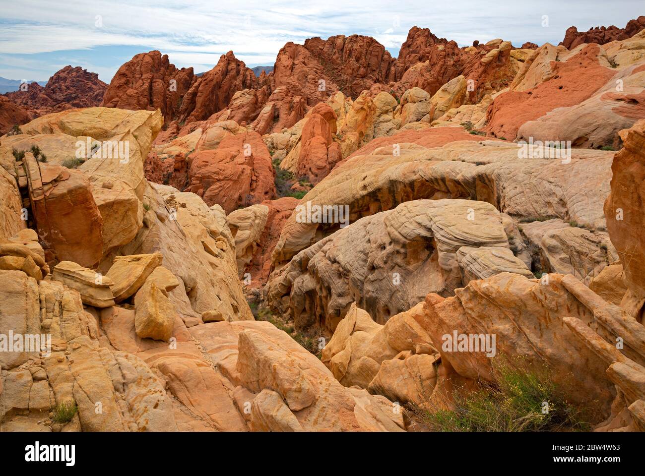 NV00204-00...NEVADA - Brightly colored rock along the edge of Fire ...