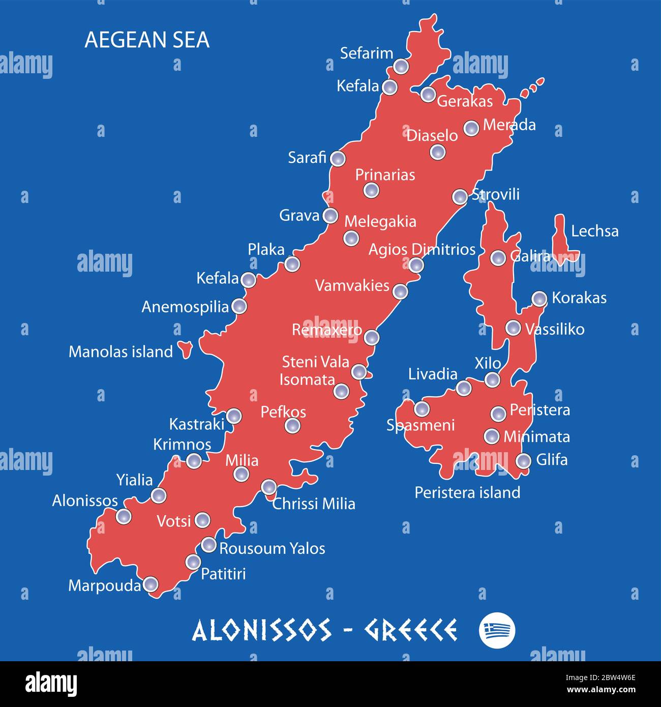 Alonissos Greece Map