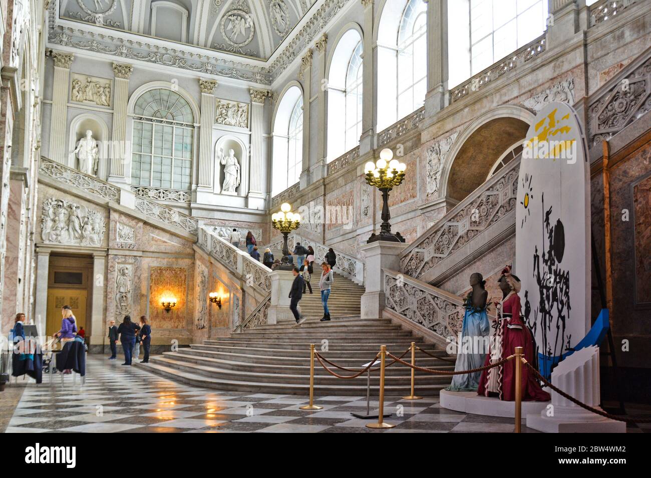 The interior of the royal palace in Naples, Italy Stock Photo - Alamy
