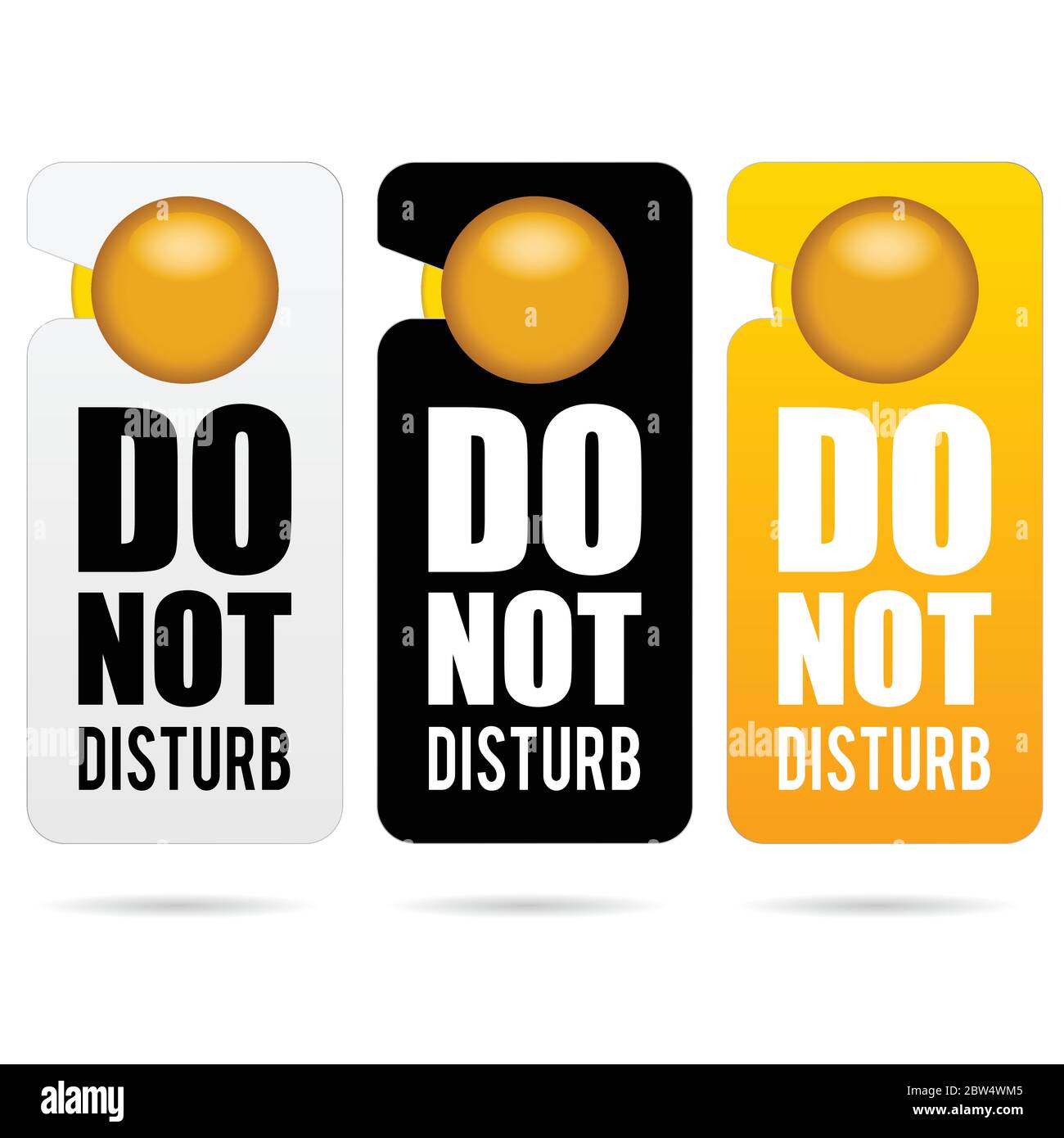 do not disturb design set illustration in colorful Stock Vector Image ...