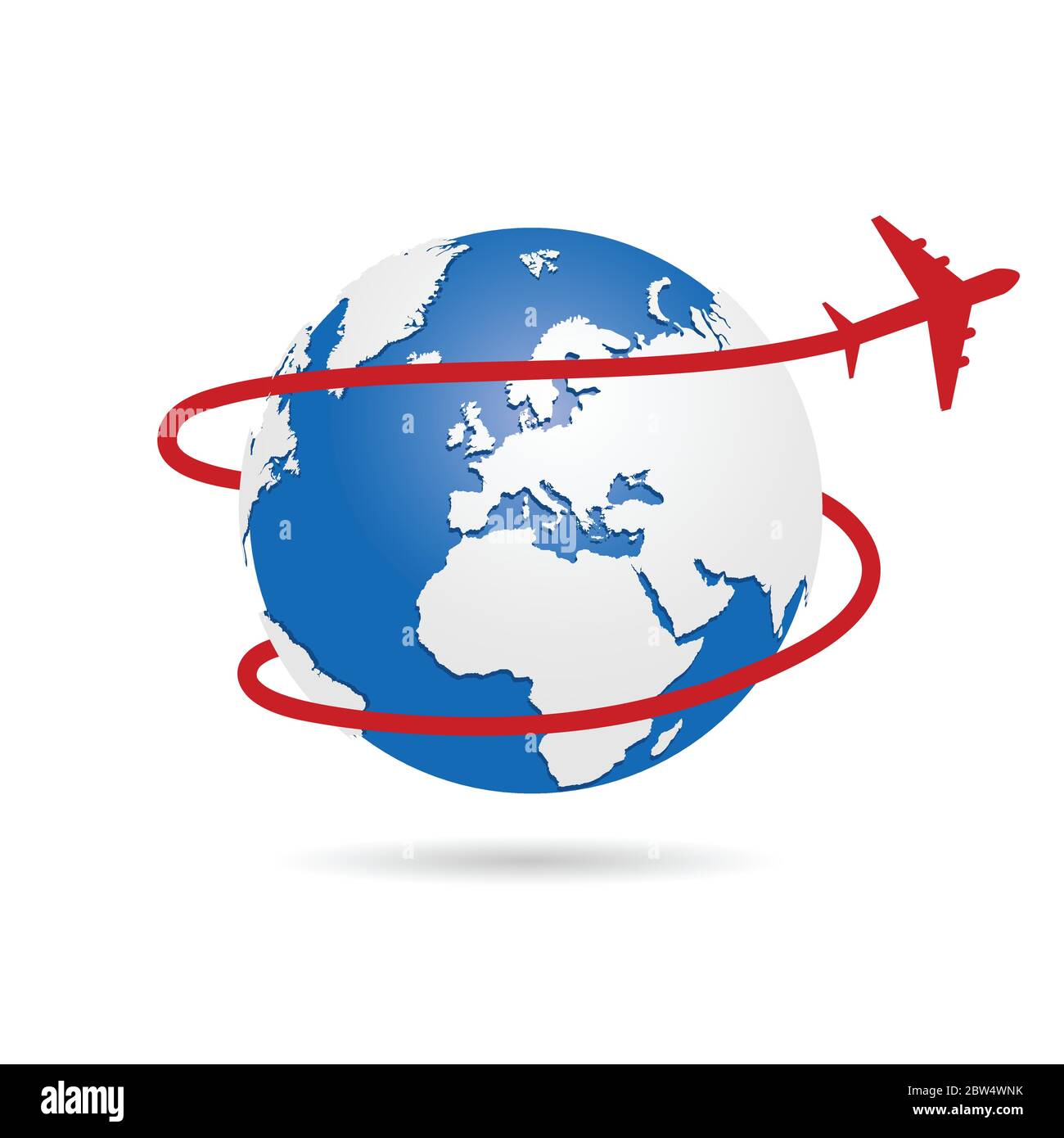 flying around the world illustration one in colorful Stock Vector Image ...