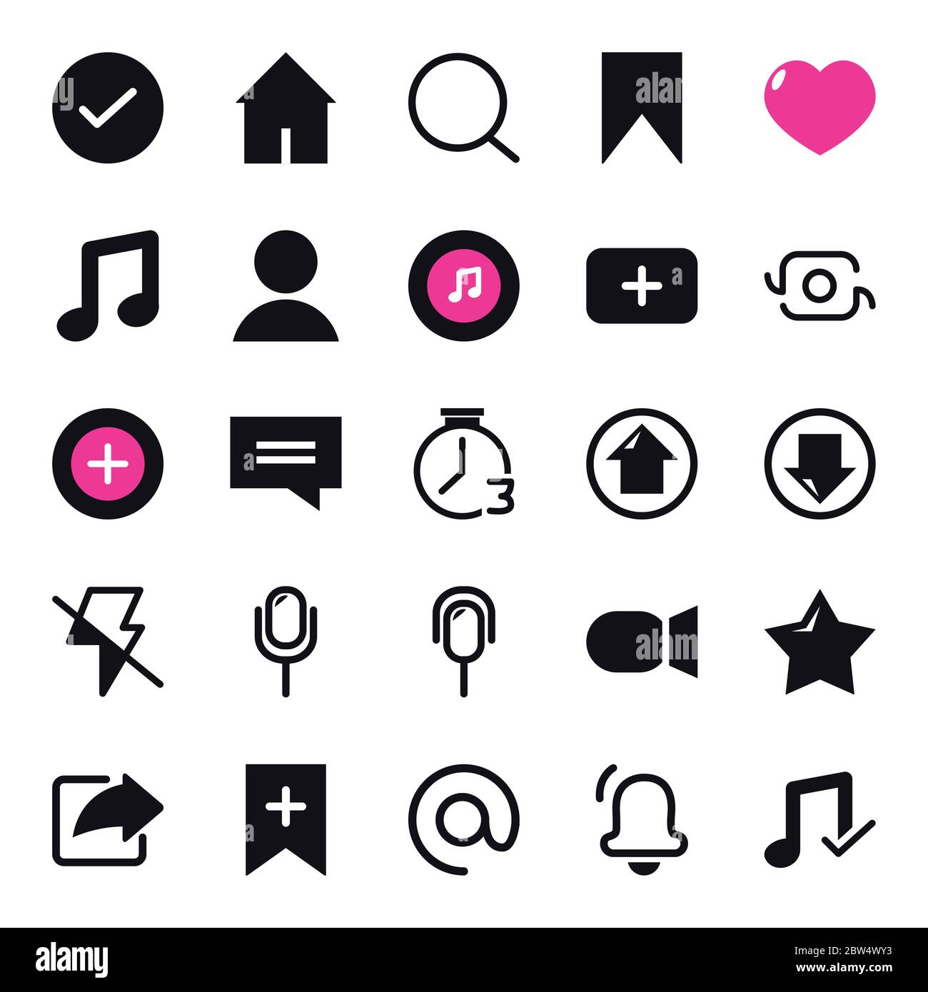 Tik tok fill style icon set design, Social media app and multimedia ...