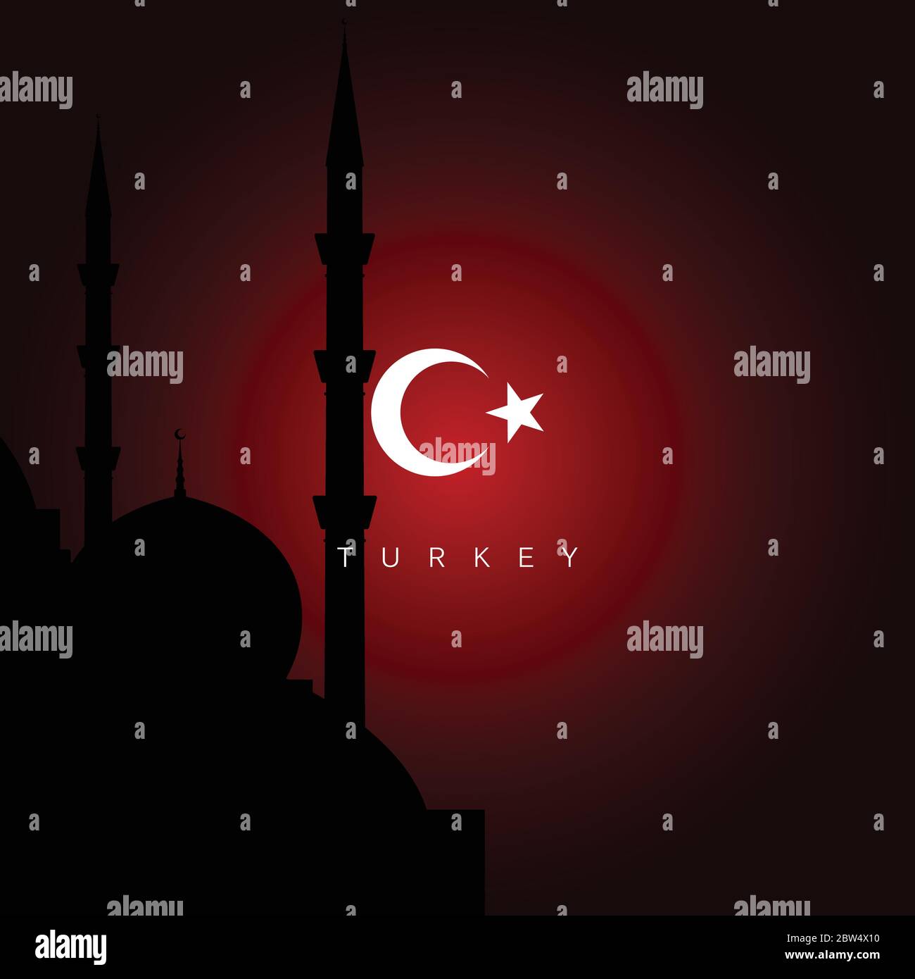 turkey travel landmarks art illustration Stock Vector Image & Art - Alamy