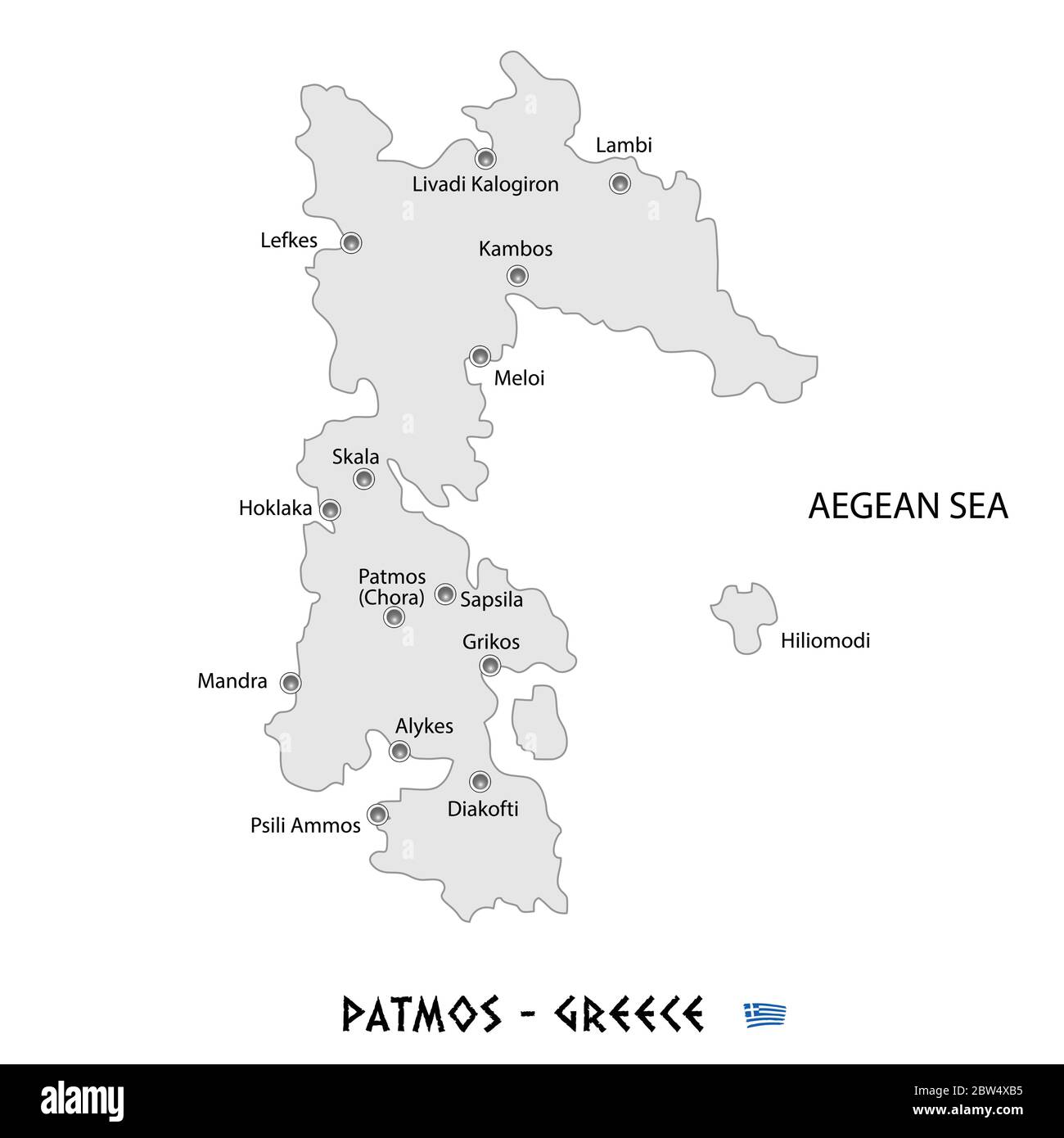 Patmos map Stock Vector Images - Alamy