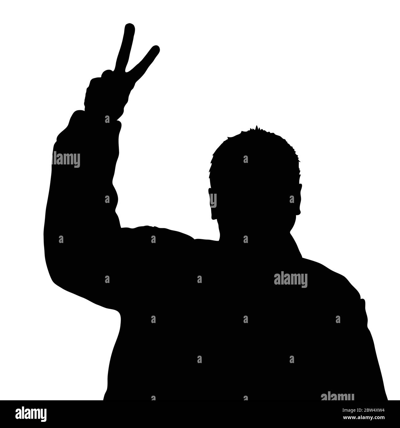 man silhouette peace art illustration Stock Vector Image & Art - Alamy