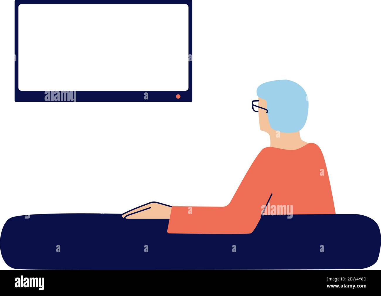 Stick Figure Watching Tv People Watching Tv Vector Images