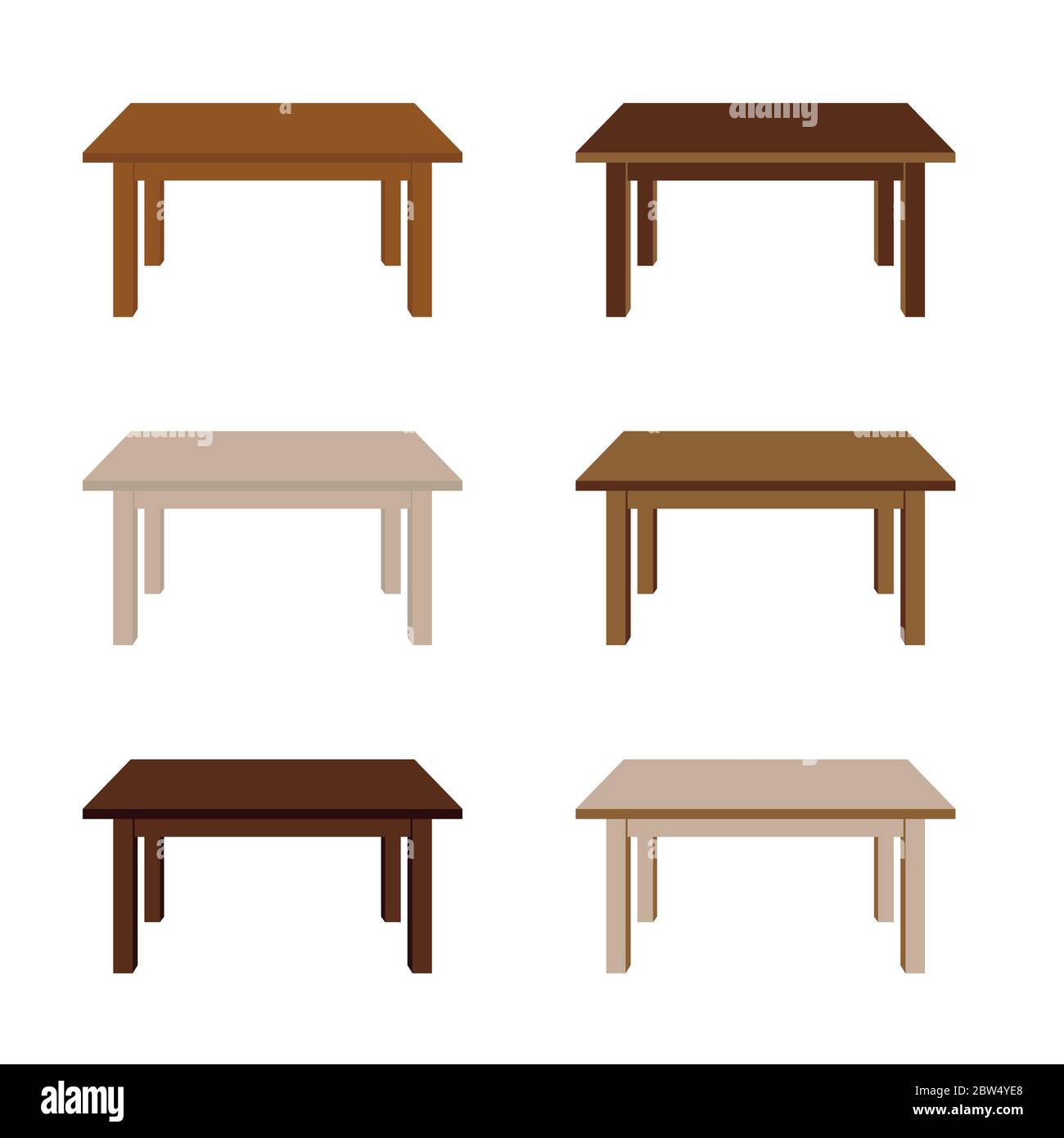 table wooden set illustration in colorful Stock Vector Image & Art - Alamy