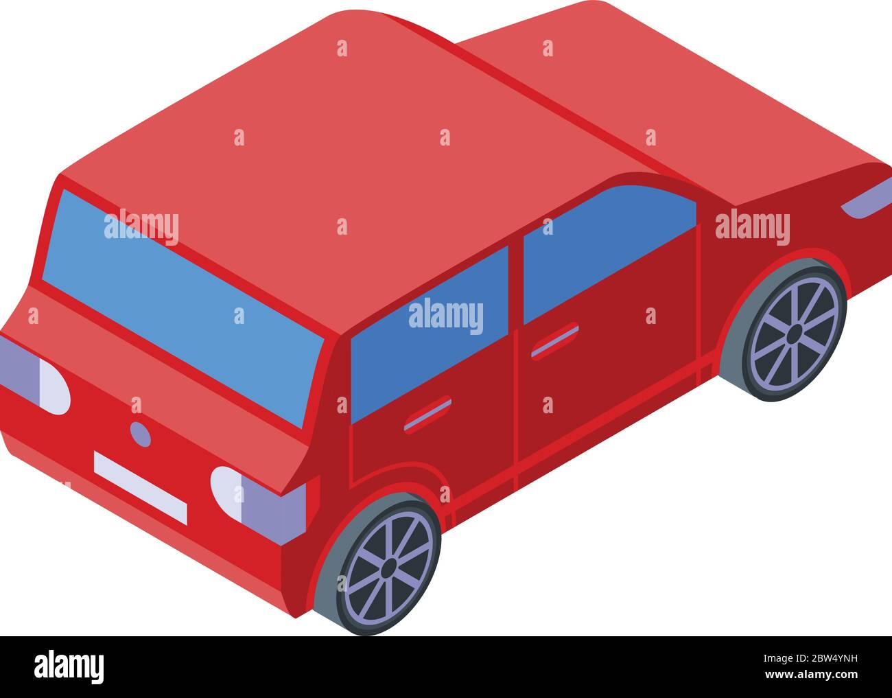 Vintage small red car Stock Vector Images - Alamy