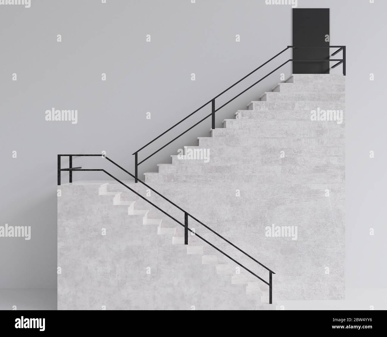 3d rendering Stairs step Building minimal style Stock Photo - Alamy