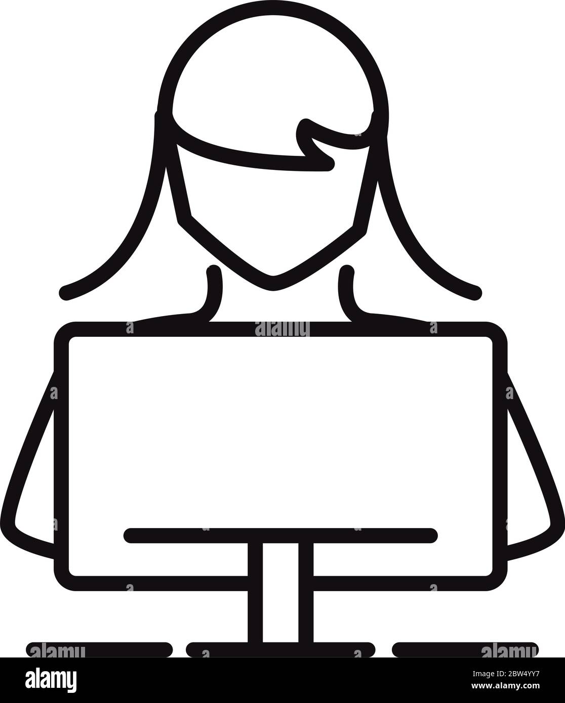 Female elearning Stock Vector Images - Alamy