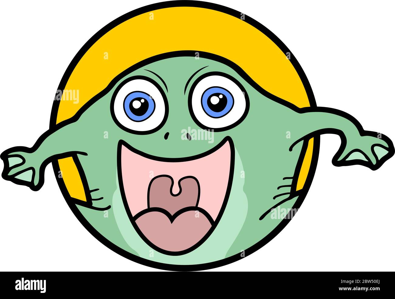 Frog sticker Stock Vector Images - Alamy