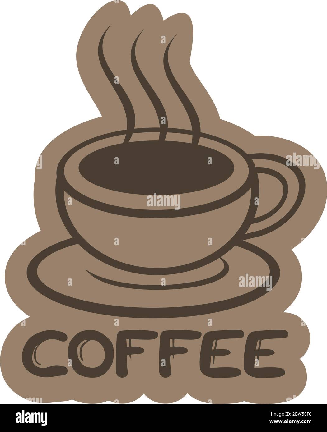 Hot coffee symbol Cut Out Stock Images & Pictures - Alamy