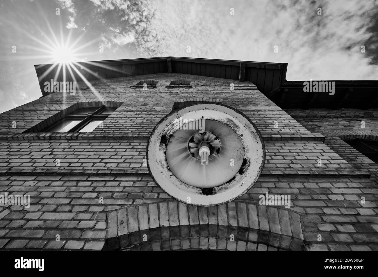 Lost place: Detail of a historic station building in Berlin, Germany ...