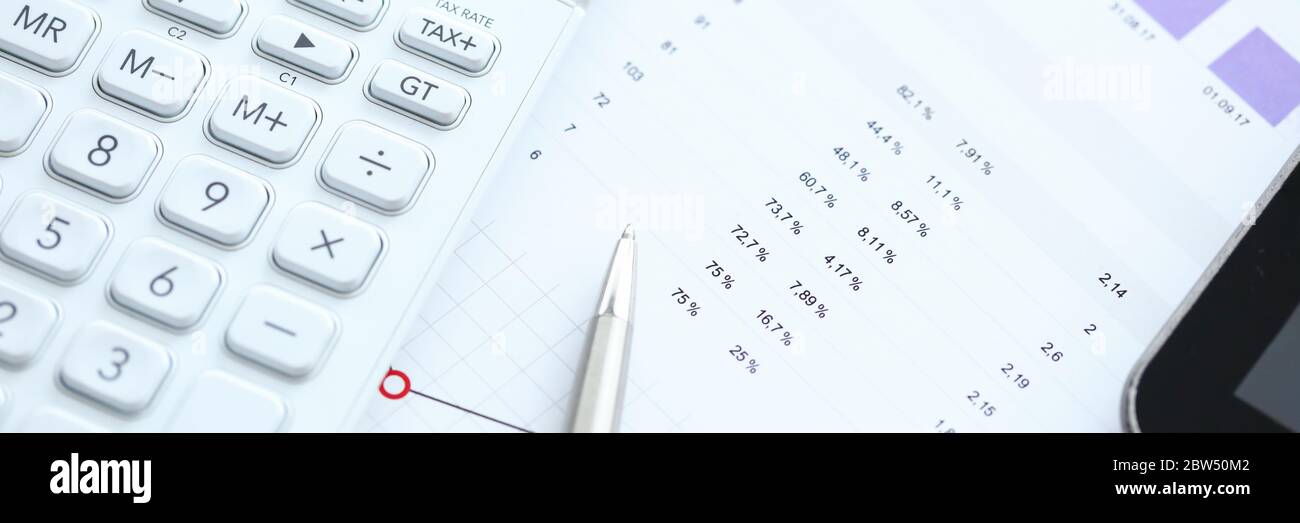 Accounting stats data Stock Photo - Alamy