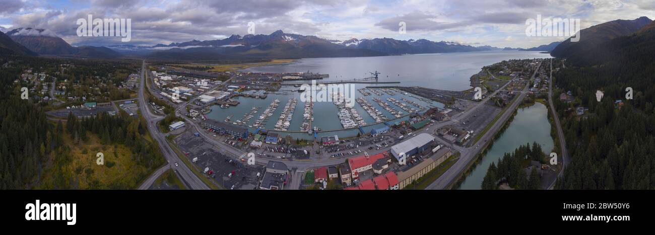 An aerial view of resurrection bay hi-res stock photography and images ...