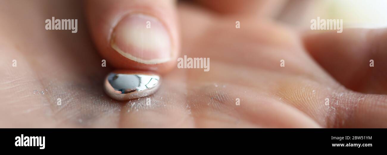 Liquid Mercury In Hand