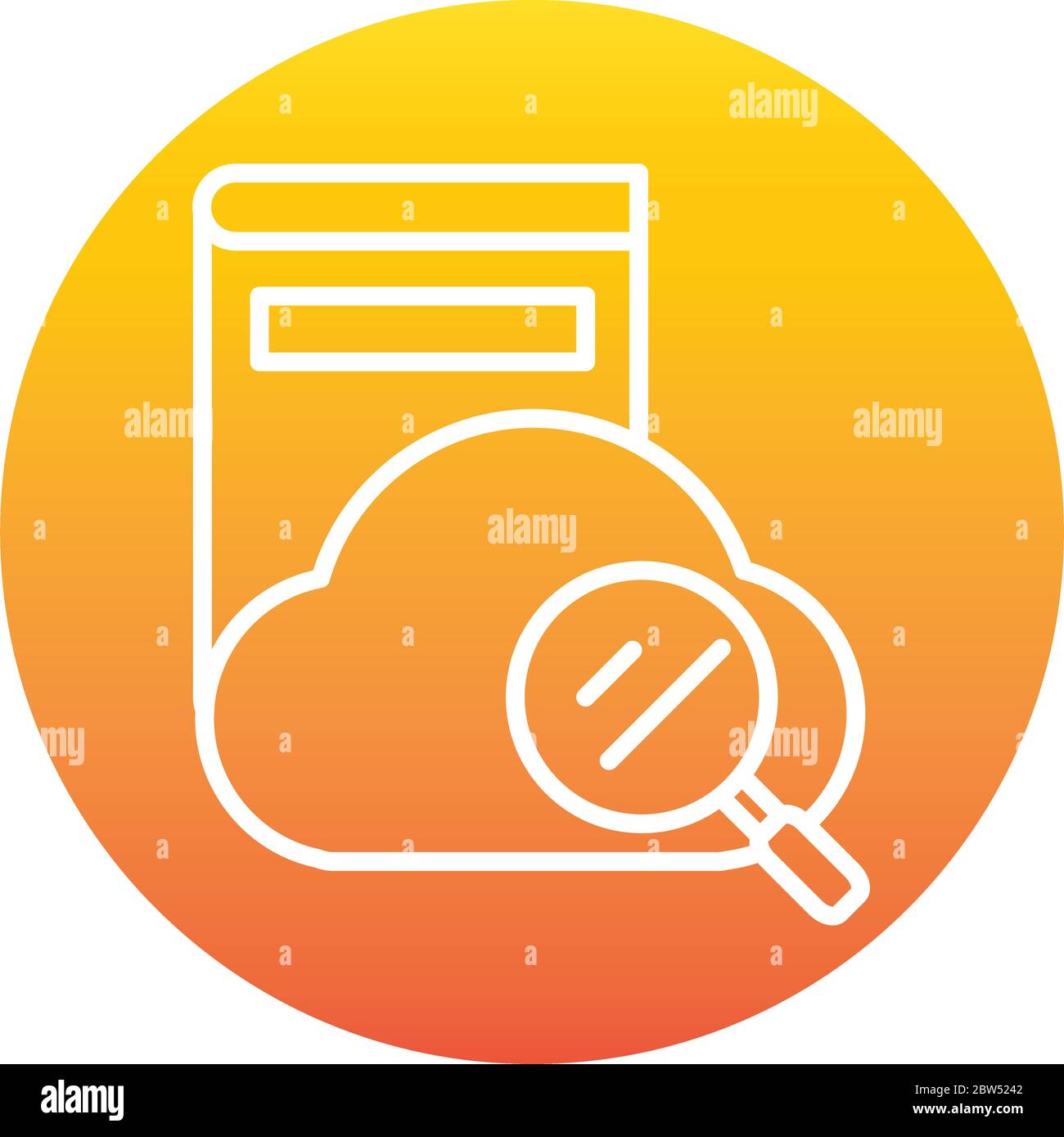 cloud computing book analysis online education and development elearning gradient style icon ...