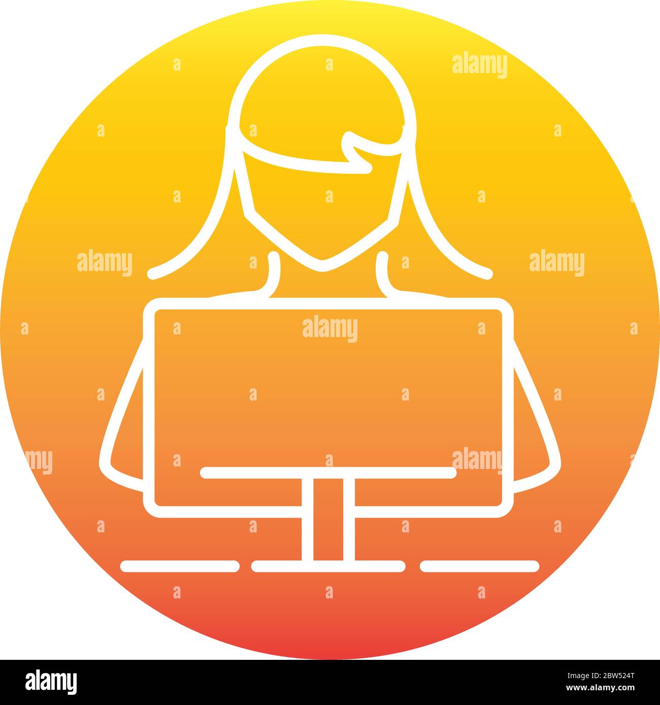 Female elearning Stock Vector Images - Alamy