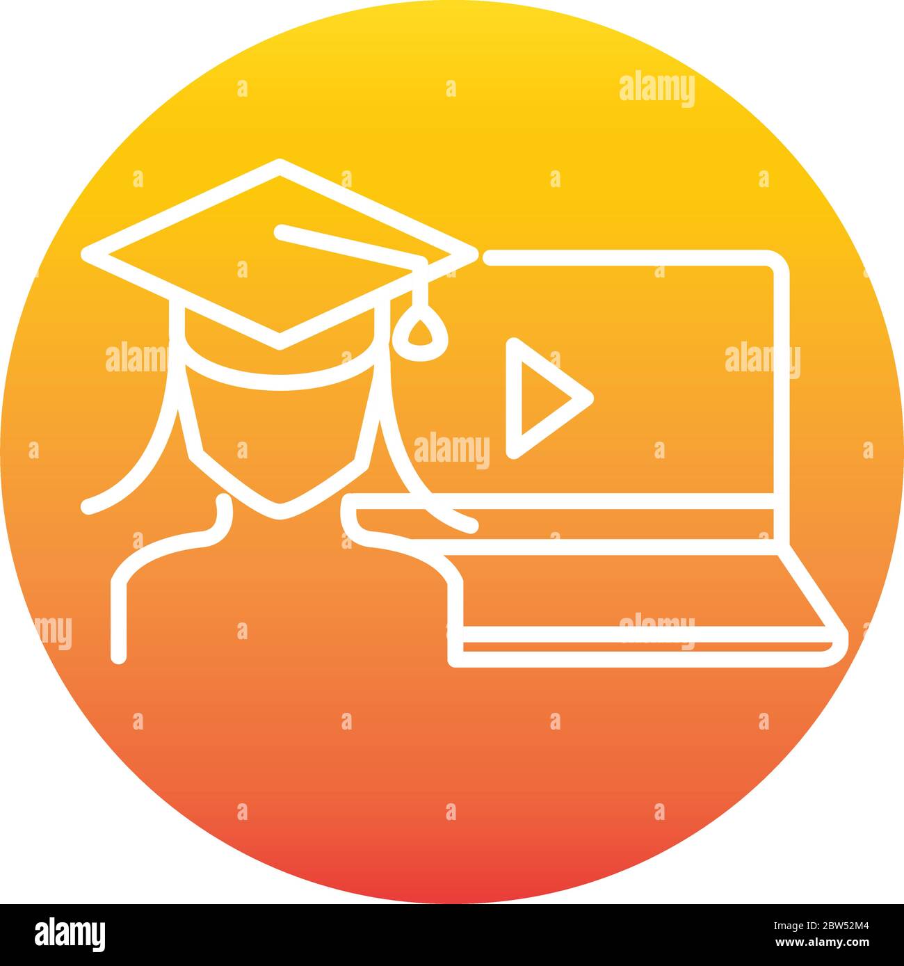 Female elearning Stock Vector Images - Alamy
