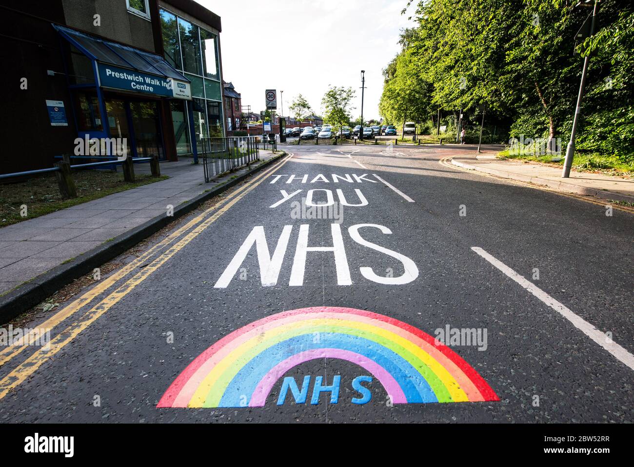 Thank you nhs road markings hi-res stock photography and images - Alamy