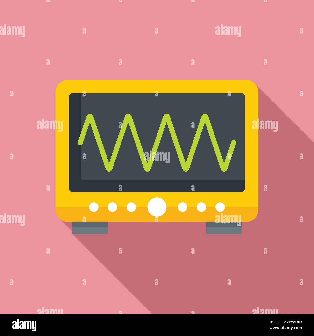 Radiation wave device icon. Flat illustration of radiation wave device ...