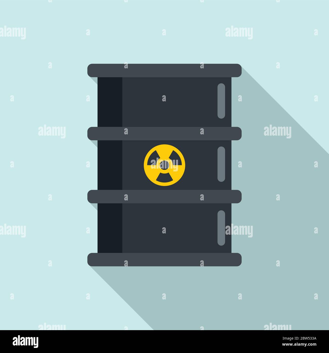 Radiation barrel icon. Flat illustration of radiation barrel vector ...