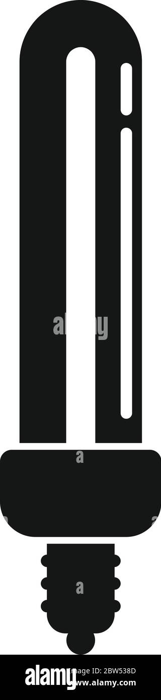Fluorescent lamp icon. Simple illustration of fluorescent lamp vector ...