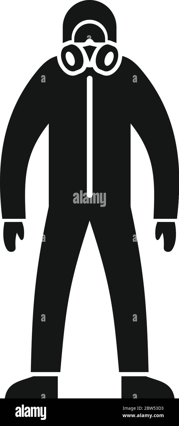 Man radiation costume icon. Simple illustration of man radiation ...
