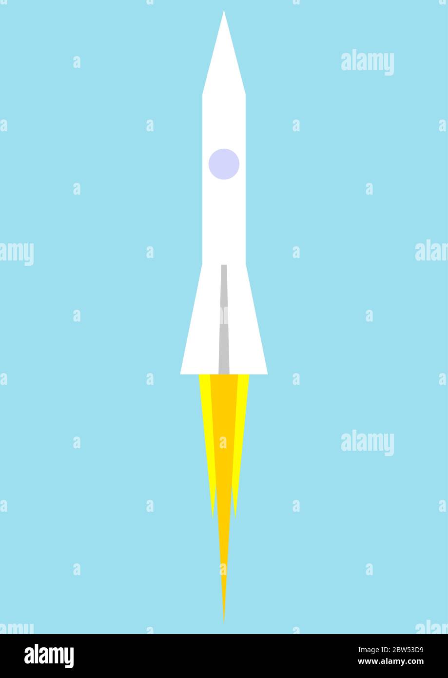 A carrier rocket with astronauts flies to the international space ...