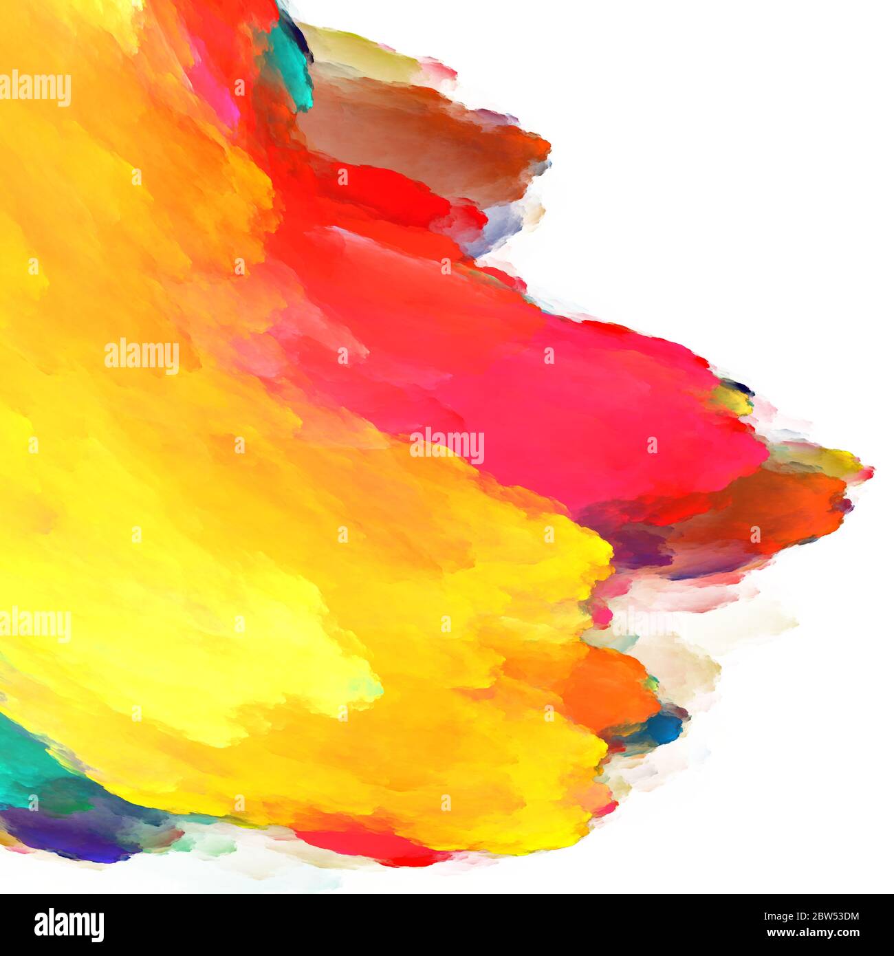 Colorful decorative art of abstract forms on white background Stock ...