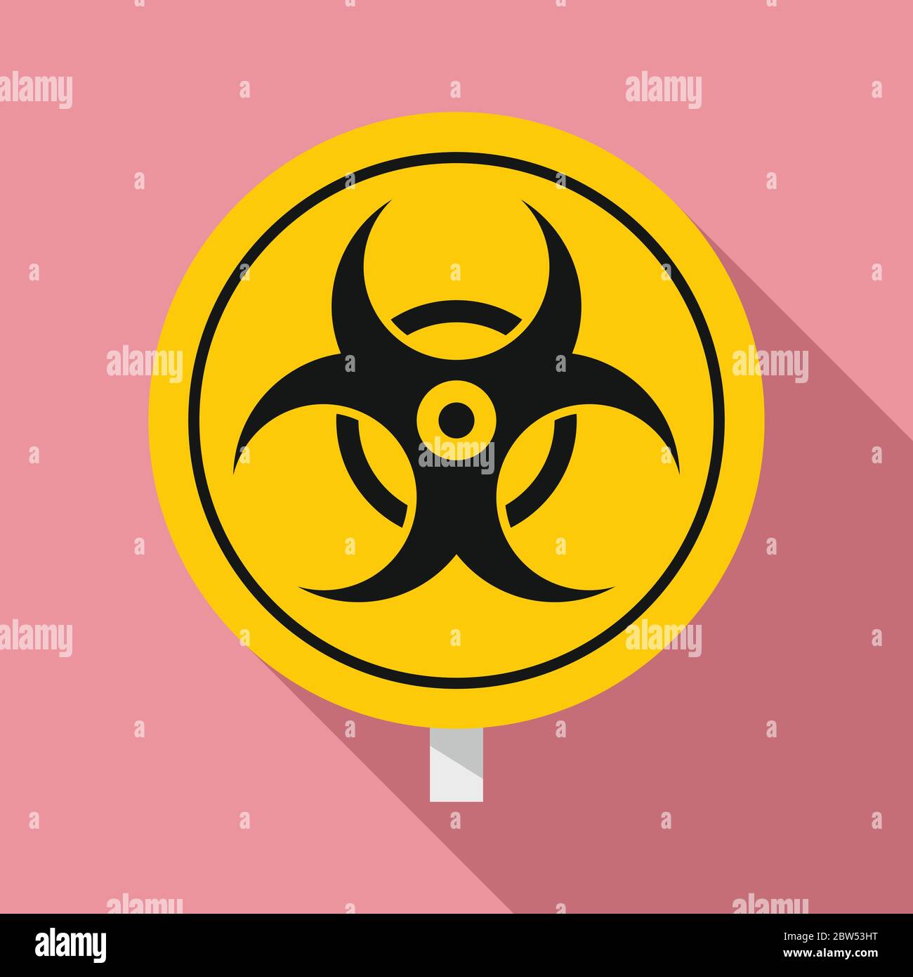 Hazard zone sign icon. Flat illustration of hazard zone sign vector ...